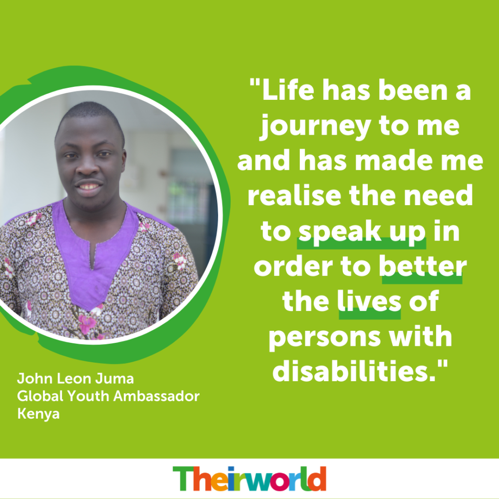 John Leon Juma - Global Youth Ambassador November 2020